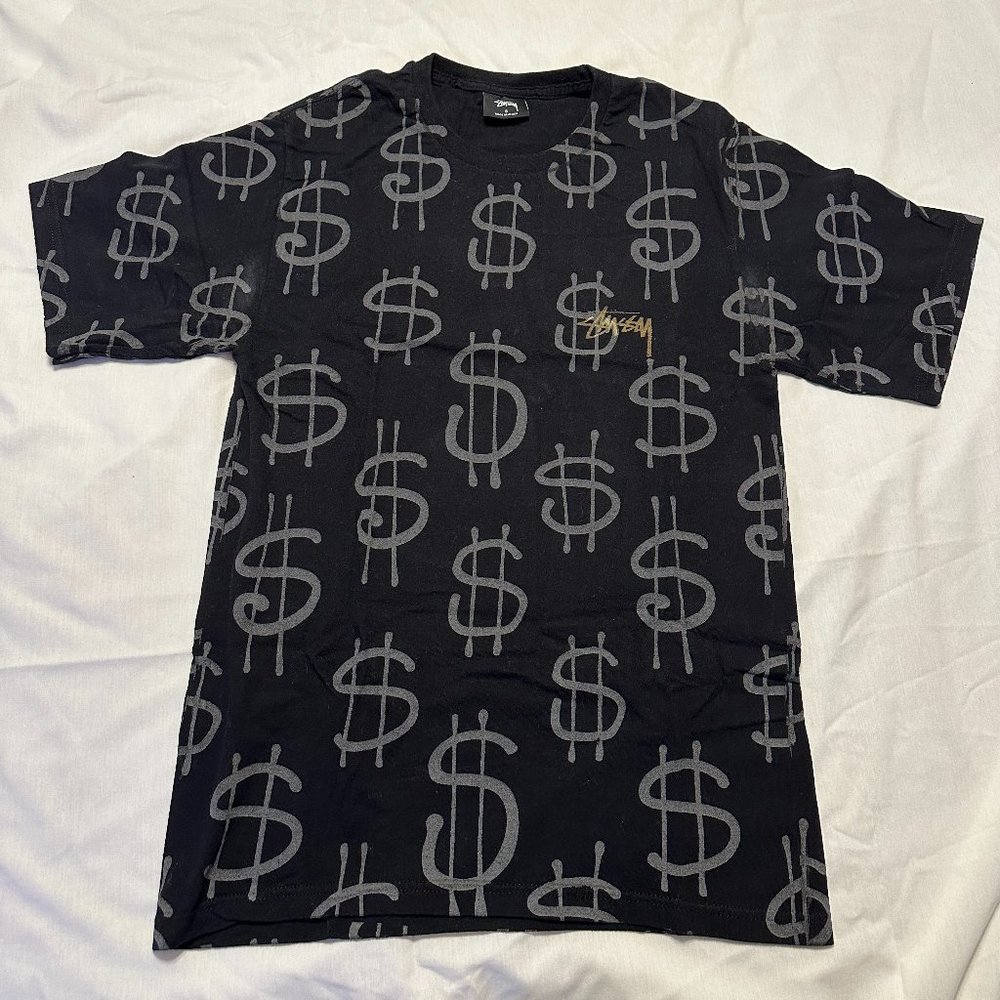 Vintage Stussy Reflective Dollar Sign Money Graphic B… - Gem